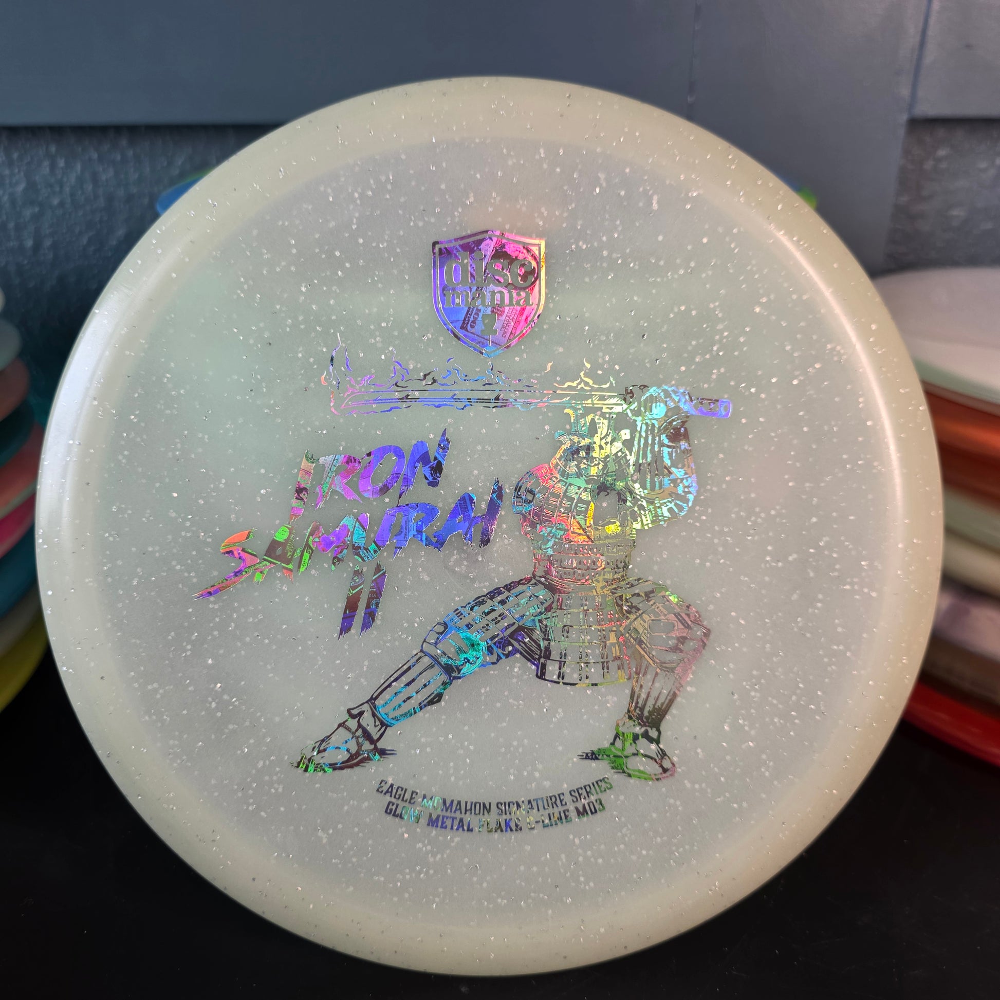 Discmania Iron Samurai 2 Glow metal flake c-line MD3 Eagle McMahon 180 ...